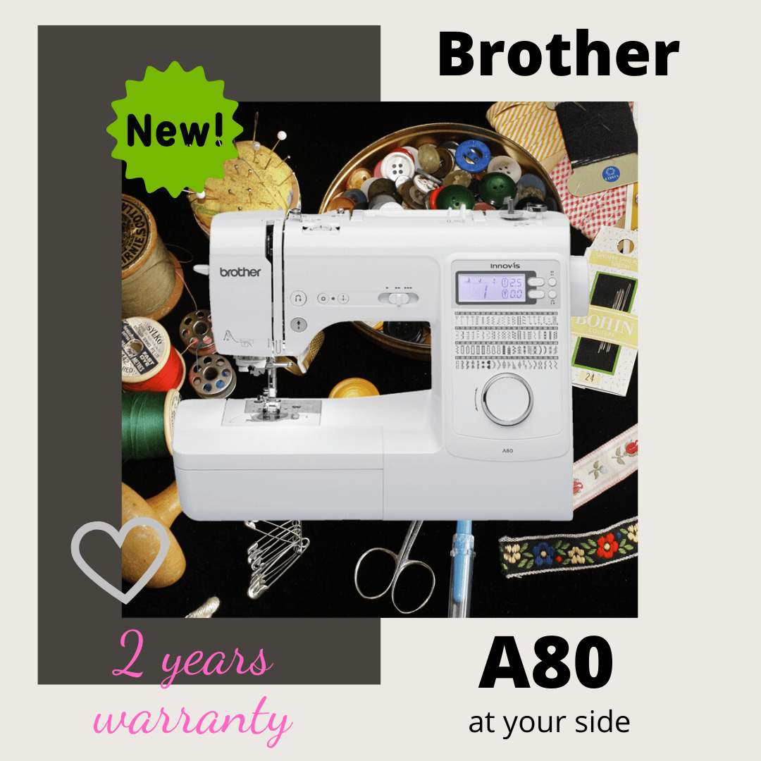Brother A80 จักรเย็บผ้าระบบคอมพิวเตอร์ 80 ลายเย็บ แผ่นรองจักรเย็บผ้า